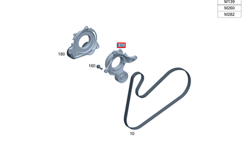 MERCEDES-BENZ CLA Coupe C118 Belt Tensioner A2822000170 NEW GENUINE | eBay