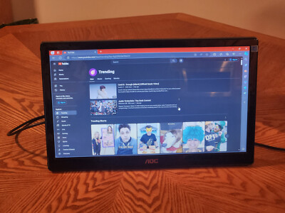 AOC e1659FWU 15.6" LED USB Powered Portable External Monitor - E1659FWU ...