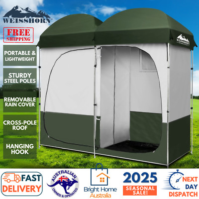 Double Camping Shower Toilet Tent Outdoor Portable Change Waterproof ...
