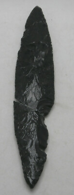 Obsidian Spear Tip - Broken 11" x 2 1/2" | eBay