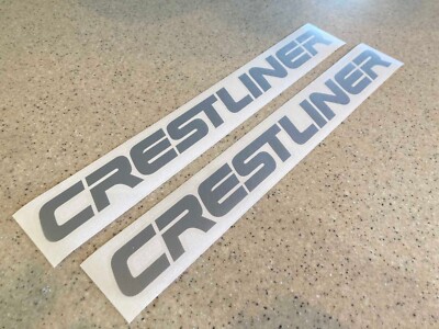 Crestliner Vintage Boat Decals Silver 18" Vinyl | United States