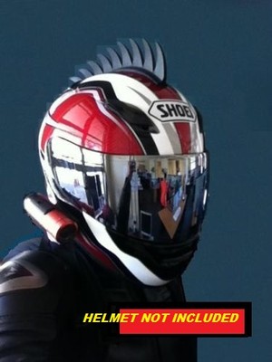 USA rubber motorcycle helmet warhawk spikes mohawks dirt bike stick on ...