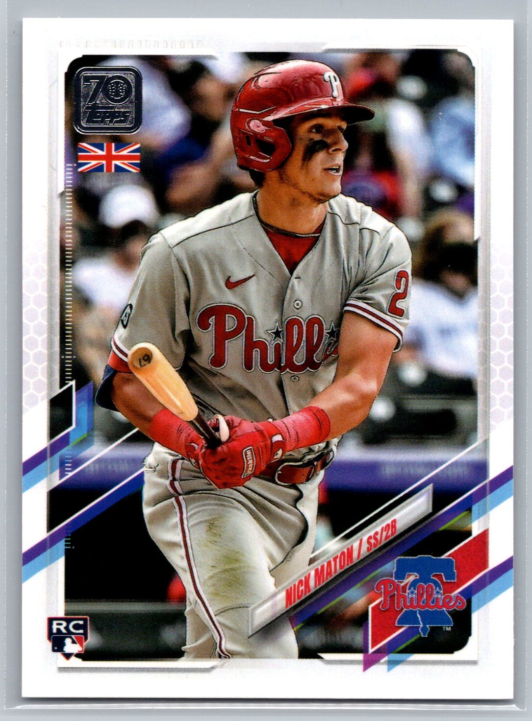 Nick Maton 2021 Topps UK Edition BASEBALL #111 Philadelphia Phillies RC ...