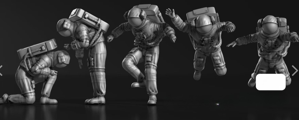 1/35 Scale Outer Space Astronauts 10 Figures Unpainted Resin Model | eBay