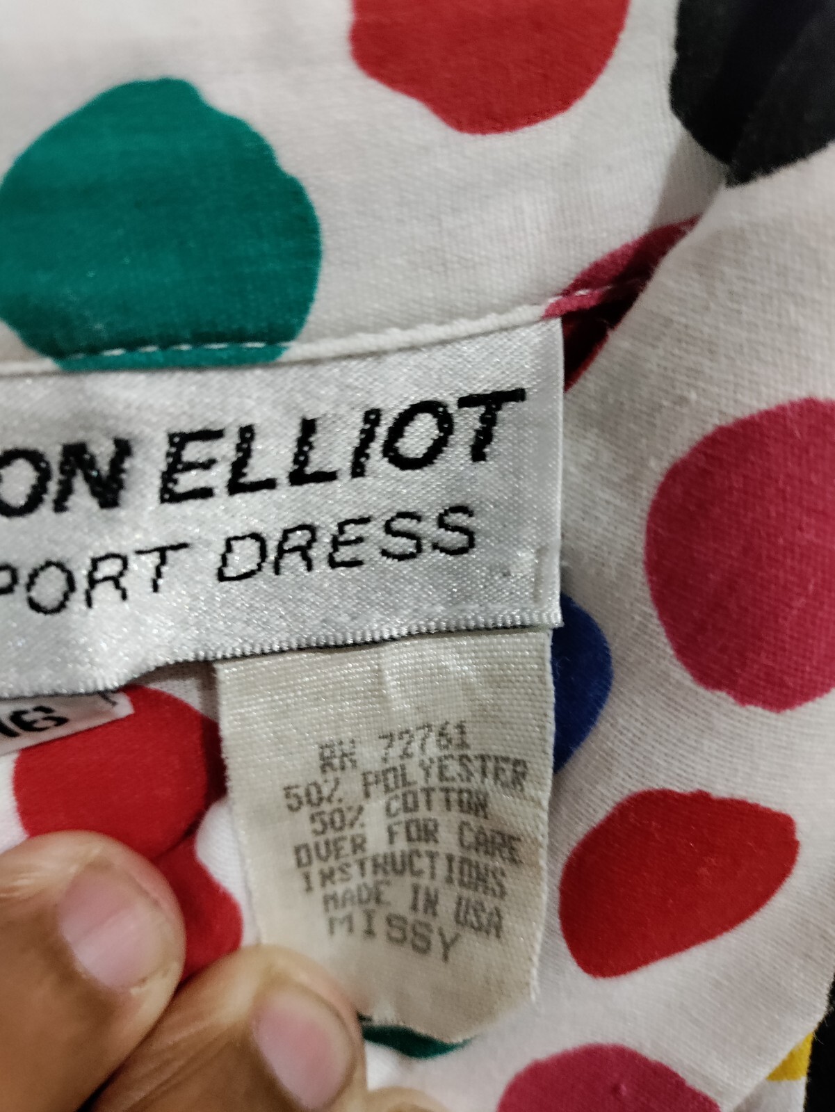 Vintage Retro Don Elliot Polka Dot Colorful Sport Dre… - Gem
