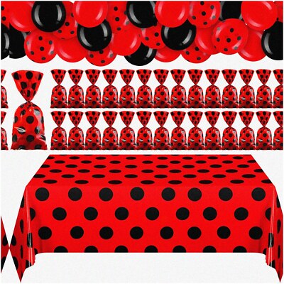 Ladybug Fiesta Party Pack - 73 Pcs Ladybug Party Supplies, 52 x 87 Inch ...