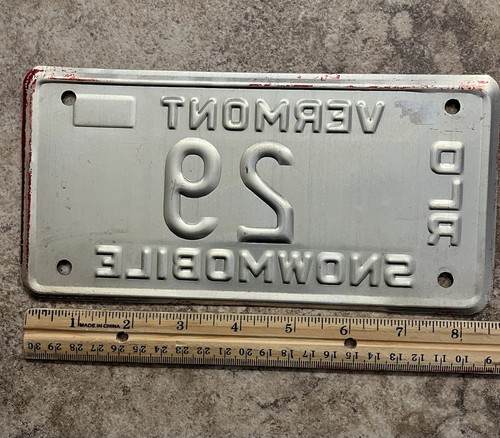 1978 Vermont Snowmobile Dealer License Plate #29 | eBay