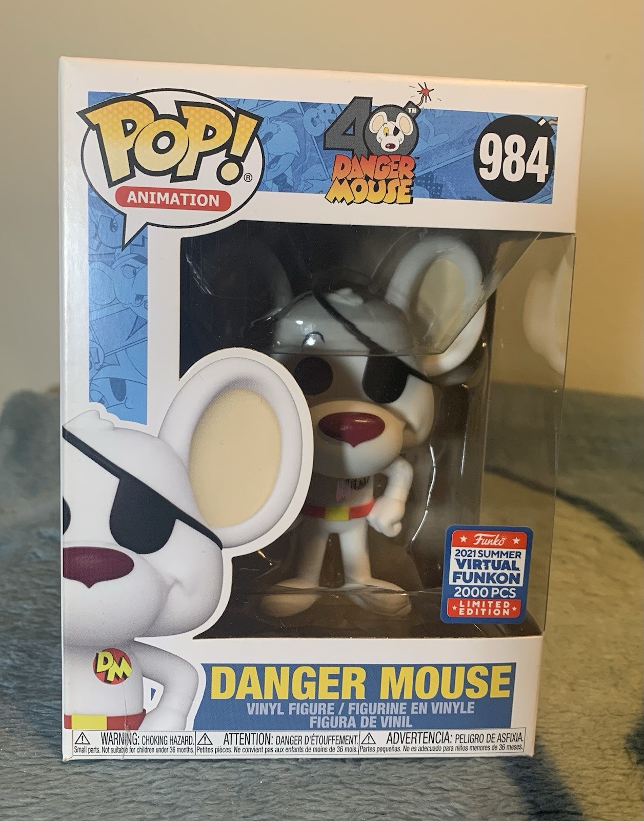 Funko Pop985 Danger Mouse 40th Anniversary LE 2000 Error Sticker 2021 ...