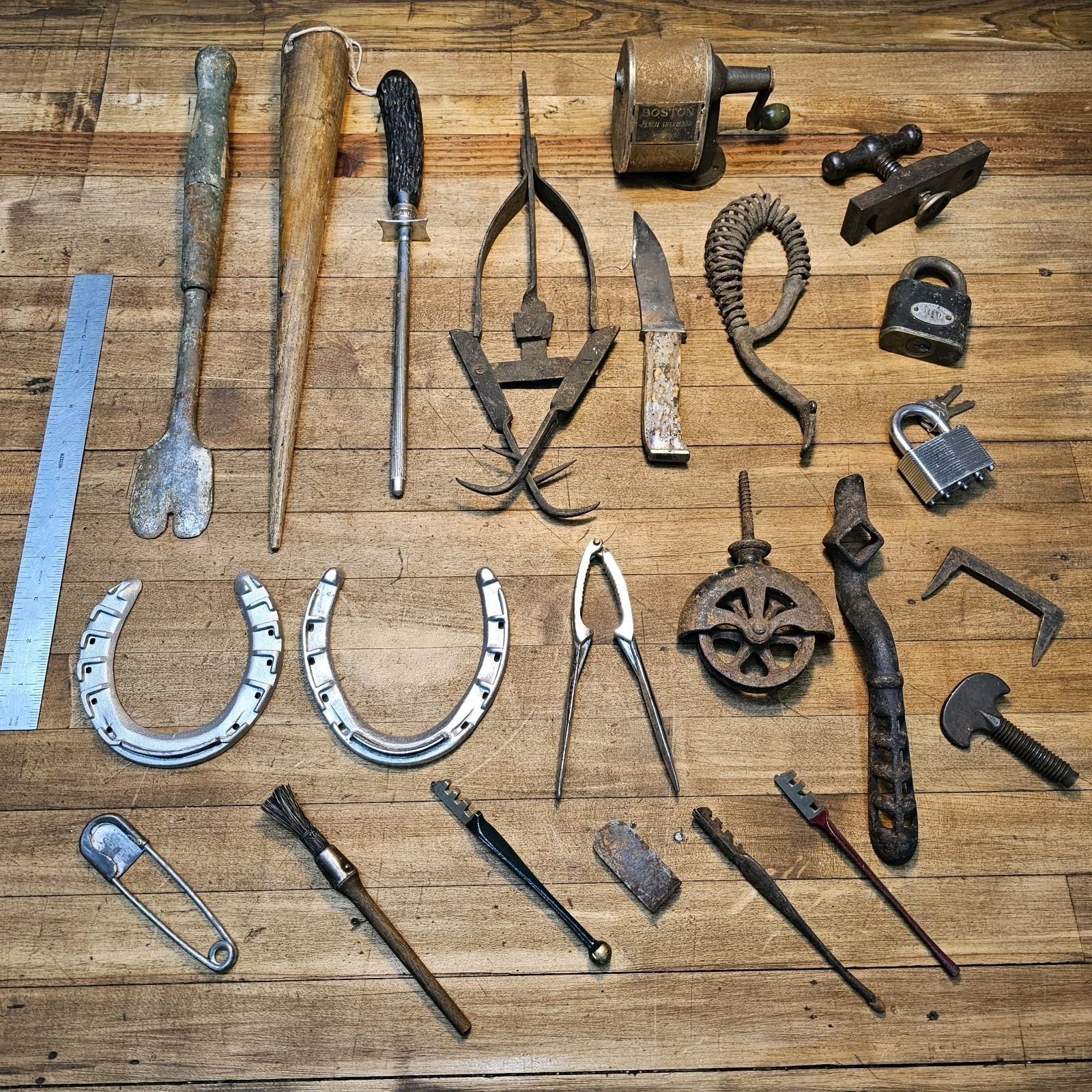 Lot Of Antique 1800's Tools Mixed Lot • Gunsmith Blacksmith Leatherwork ...
