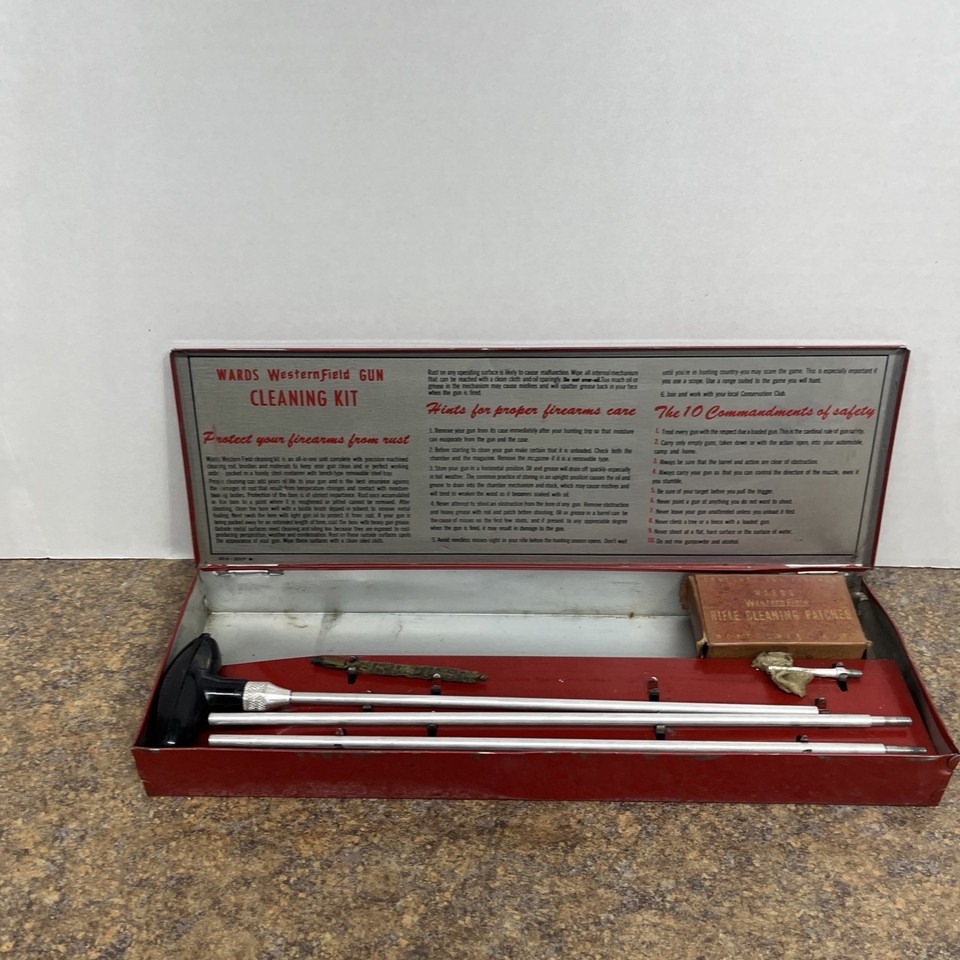 Vintage 1950’s Montgomery Wards Western Field Rifle cleaning kit | eBay