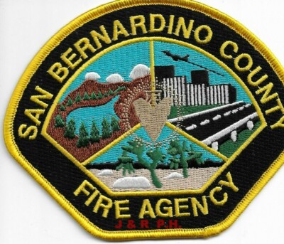 *NEW* San Bernardino County Fire Agency, California (5" x 4" size) fire ...