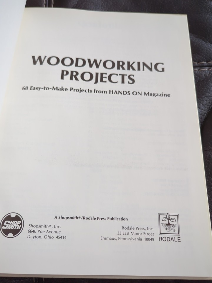 Woodworking Projects 60 Easy-To-Make Projects Rodale Press Hard Cover ...