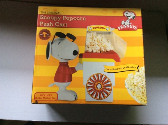 NIB PEANUTS THE ORIGINAL SNOOPY POPCORN PUSH CART | eBay