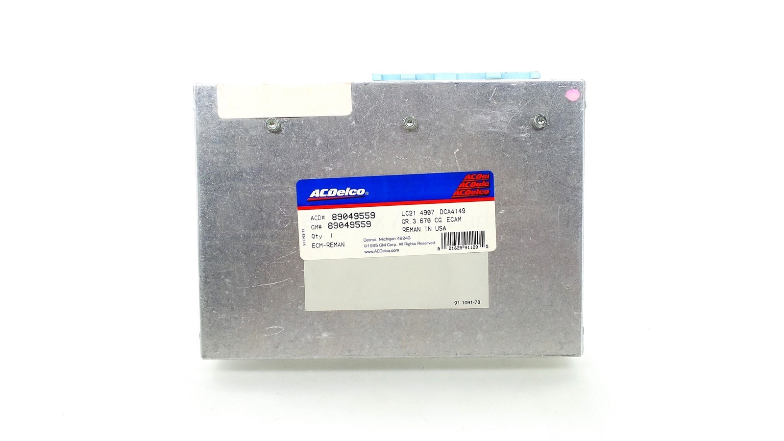 ACDelco Reman ECM Engine Control Module 89049559 Saturn SL2 SC2 SW2 1.9 ...