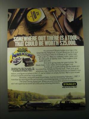 1986 Stanley Tools Ad - Somewhere is a tool that could be worth $25,000 ...
