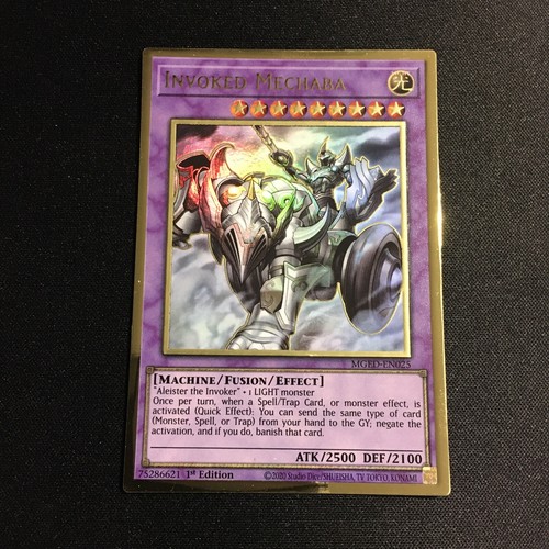 Yugioh! Invoked Mechaba - MGED-EN025 - Premium Gold Rare - 1st Edition ...