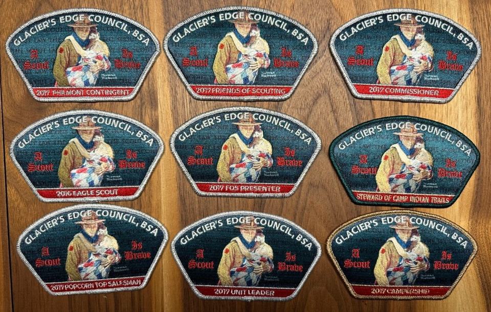Large Collection of Glacier's Edge Council CSP Patches Wisconsin Boy ...