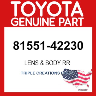 TOYOTA GENUINE 8155142230 LENS & BODY, REAR COMBINATION LAMP, RH 81551 ...
