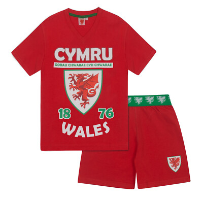 Wales Cymru Boys Pyjamas Short Kids FAW OFFICIAL Football Gift | eBay UK