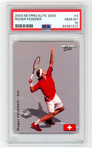 2003 NetPro Elite 2000 Roger Federer Rookie PSA 10 Gem Mint Net Pro RC ...