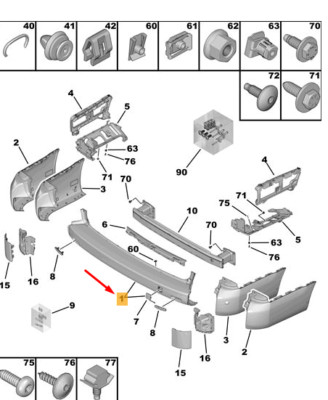 CITRO N JUMPY MK3 Rear Bumper 1614345880 New Genuine | eBay UK