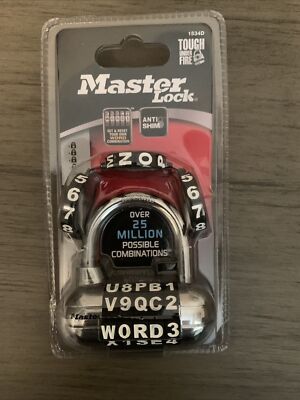 Master Lock 1534D Locker Lock Set Your Own Word Combination Padlock | eBay