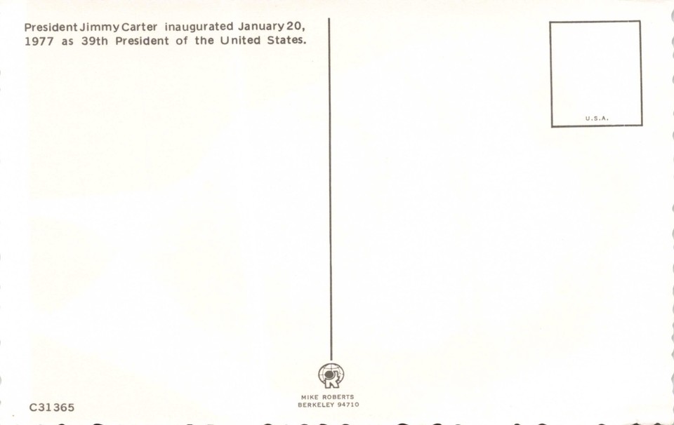 Postcard President Jimmy Carter 39th United States President American ...