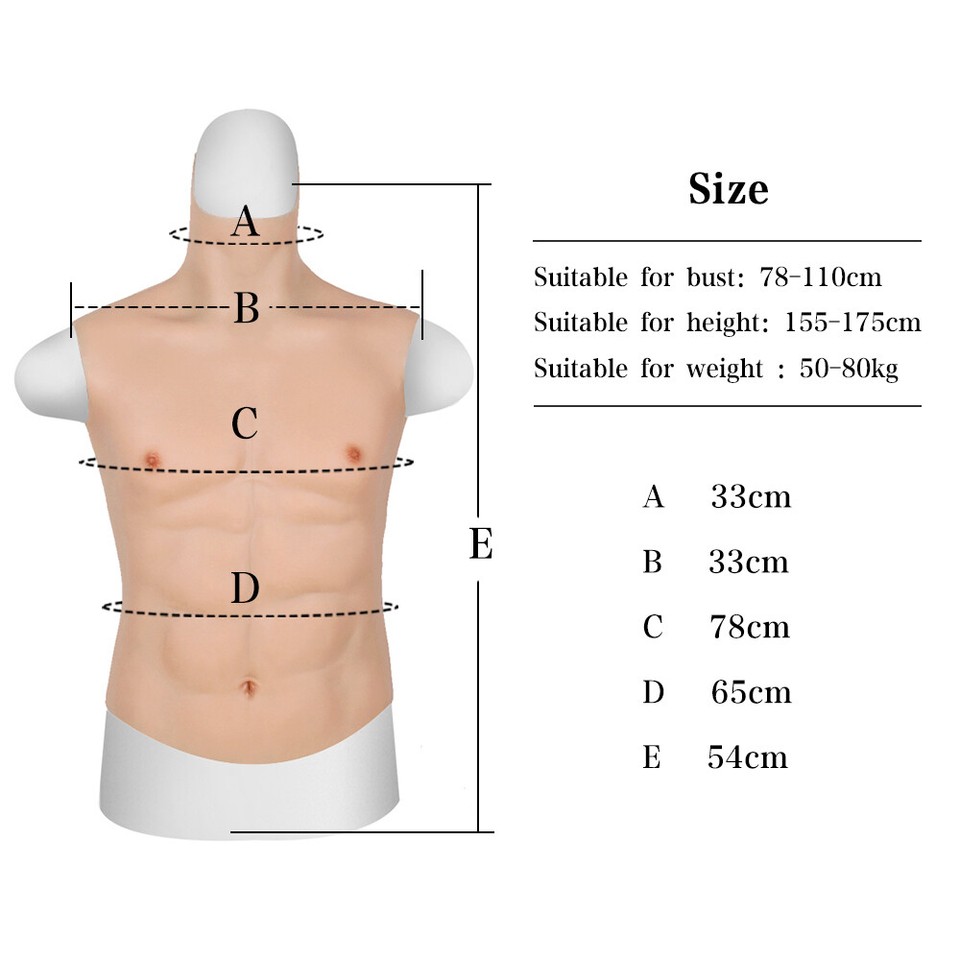 Dokier Silicone Muscle Suit Realistic Male Chest For Crossdresser ...