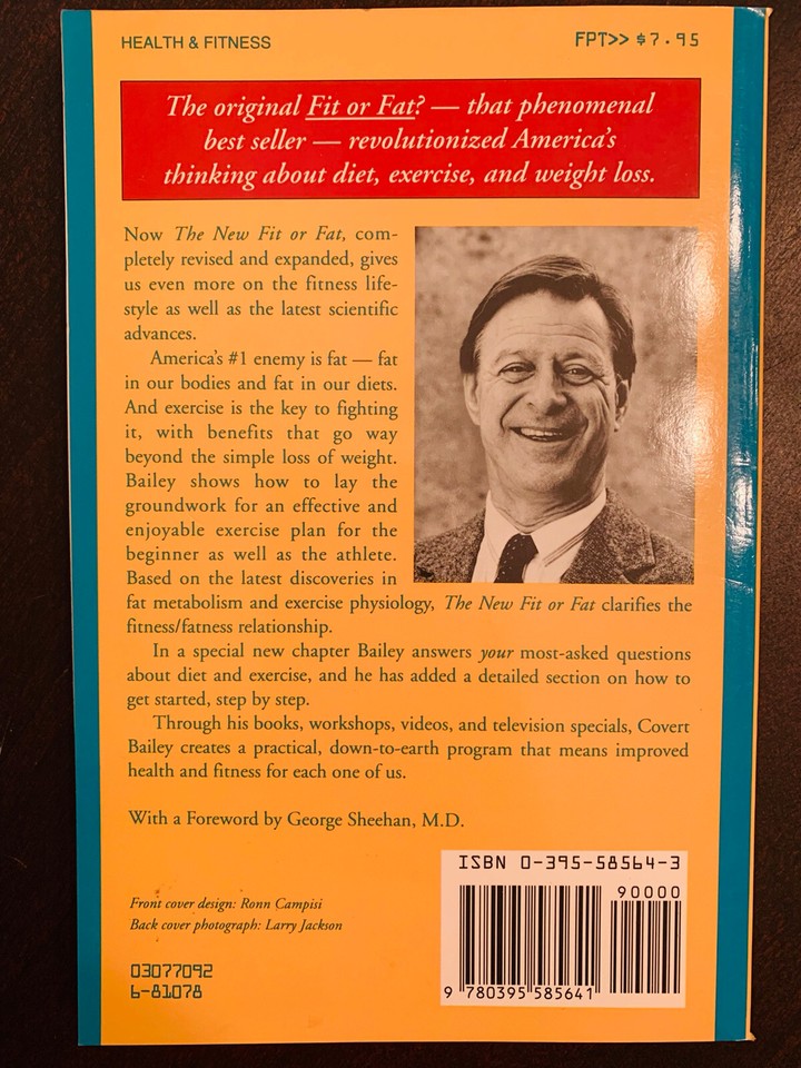 The New Fit or Fat by Covert Bailey (1991, Trade Paperback ...