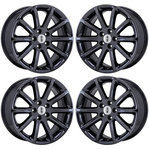 18" LINCOLN MKX PVD BLACK CHROME WHEELS-C RIMS FACTORY OEM 3852 ...