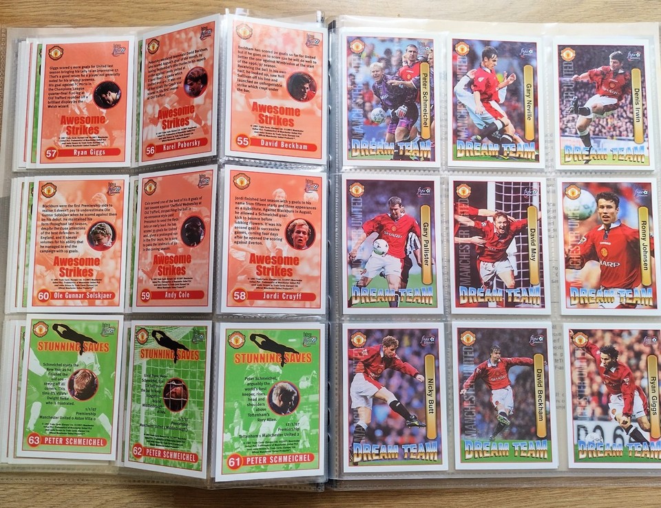 Manchester United Collectors Card Album 1997 Complete 108 Football ...