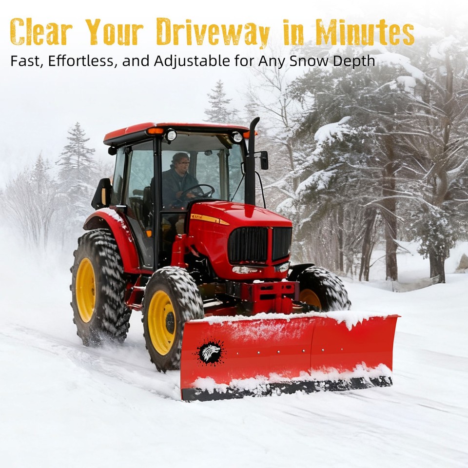 Snow Plow Blade Snow Plow Kit Heavy Duty 48/60in Steel Push Snow Blade ...