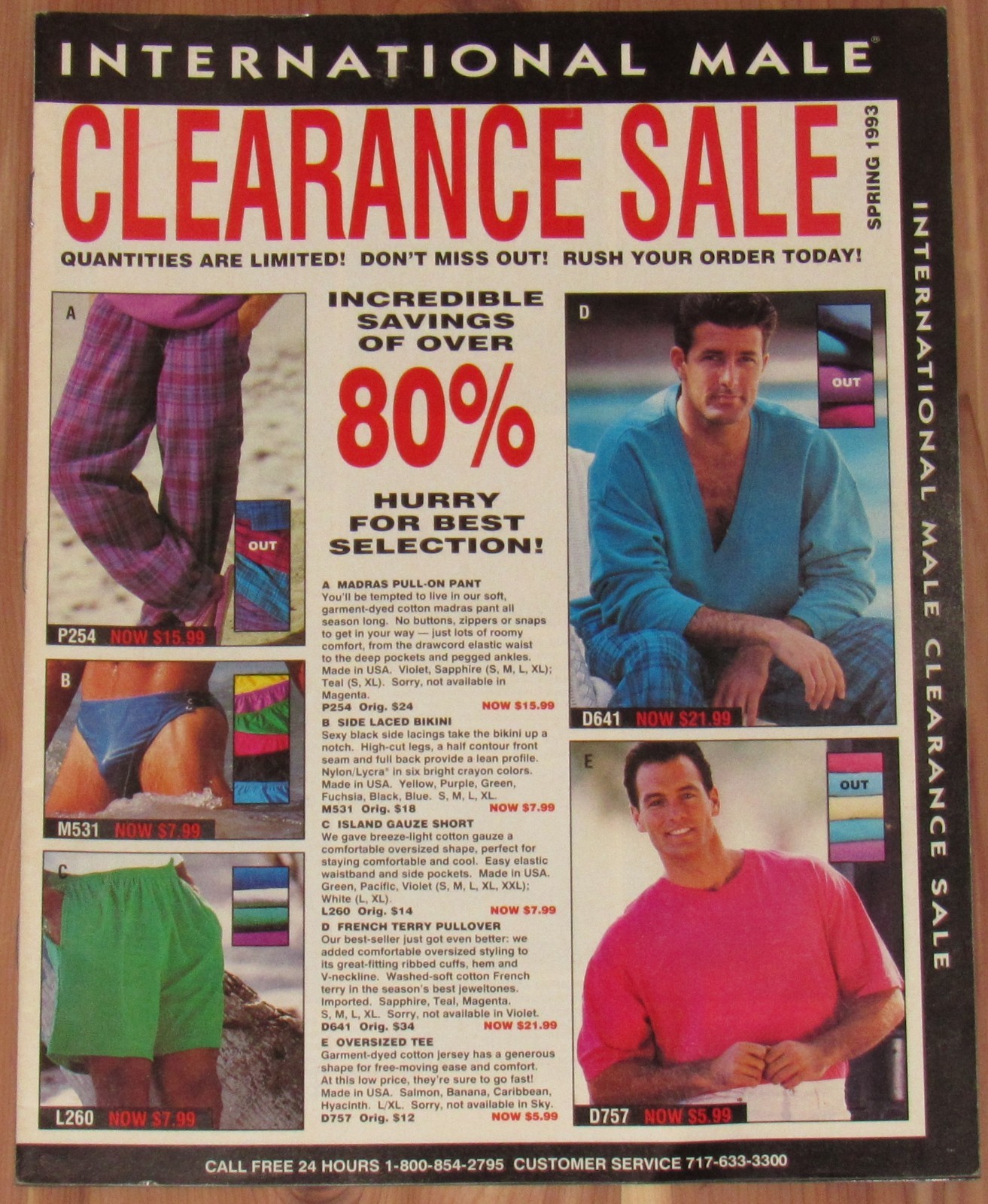 SPRING 1993 INTERNATIONAL MALE CATALOG MAGAZINE, CLEARANCE, MENS ...