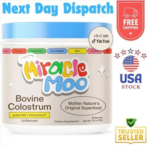 Miracle Moo Mother Natures Bovine Colostrum grassfed+ immunolin ...