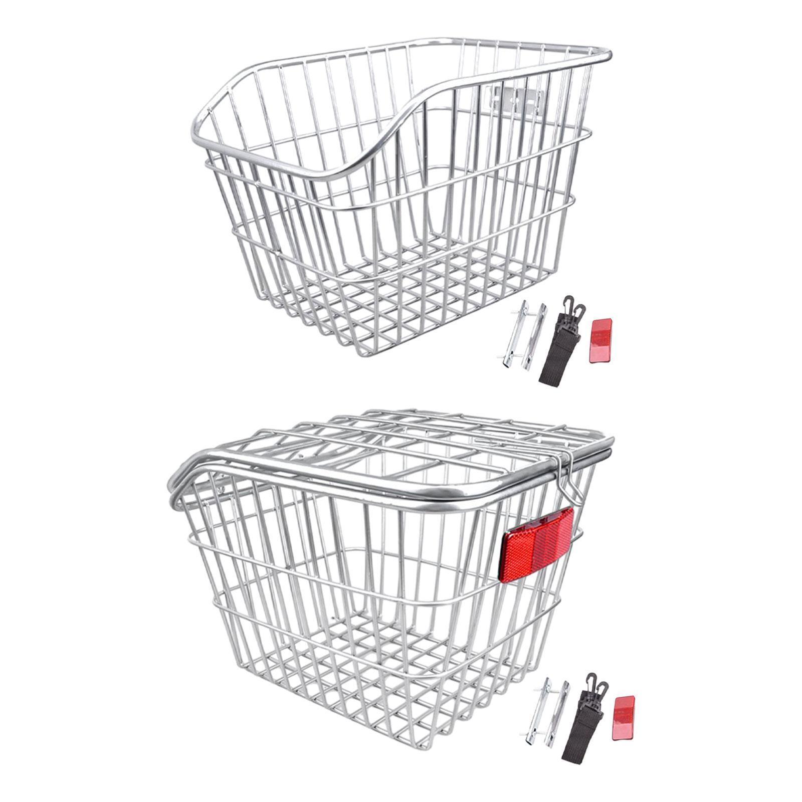 Bike Rear Basket Storage Bicycle Cargo Rack for Outdoor Road Bikes ...