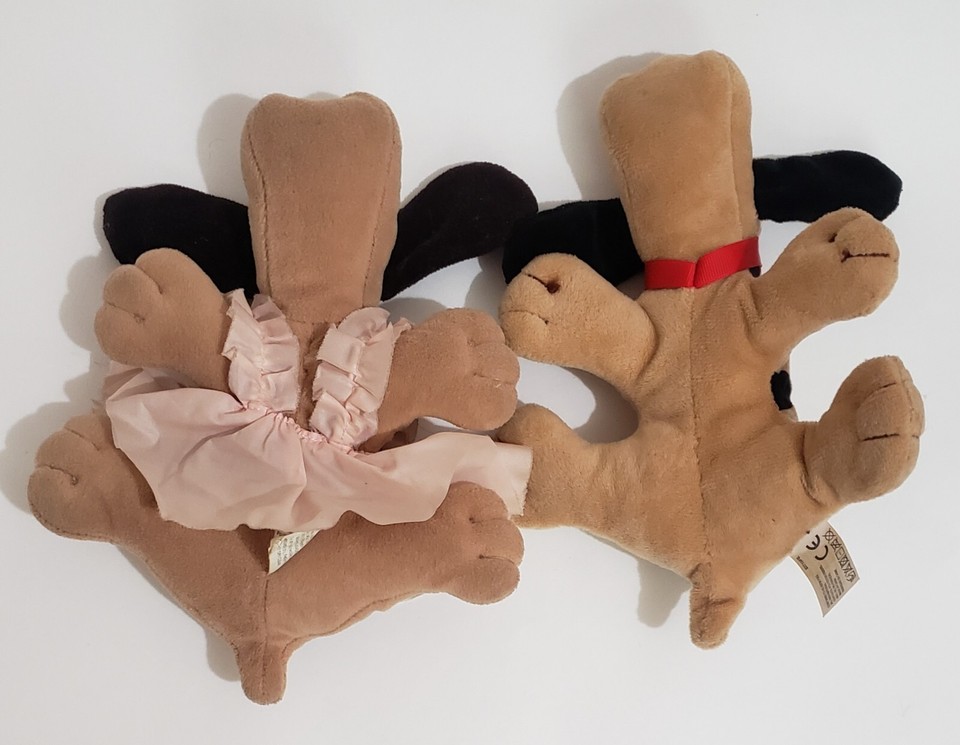 2 Pound Puppies Plush Animal 9" Puppy Dog Tonka Vintage 1985 & Modern ...