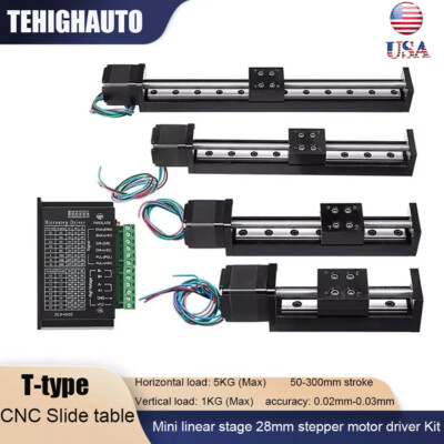 Mini T-type Linear Motion Module Nema 11 28 Motoried CNC Sliding Table ...
