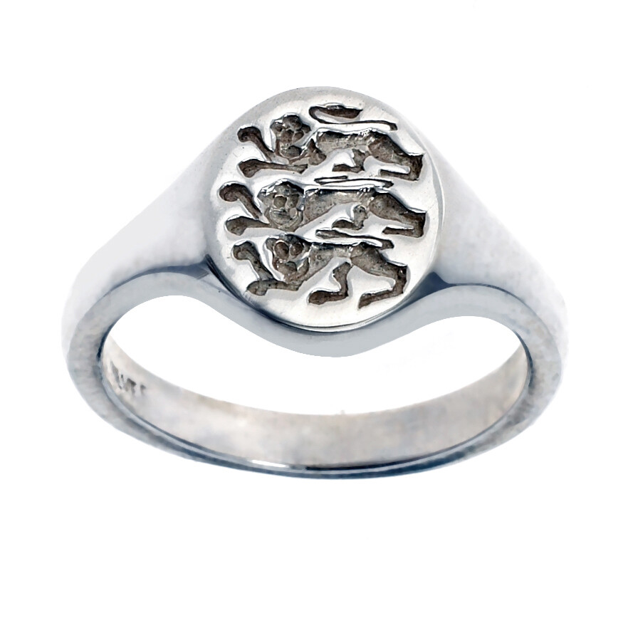 925 Sterling Silver Crest Signet Rings 14x12mm English Scottish Welsh ...