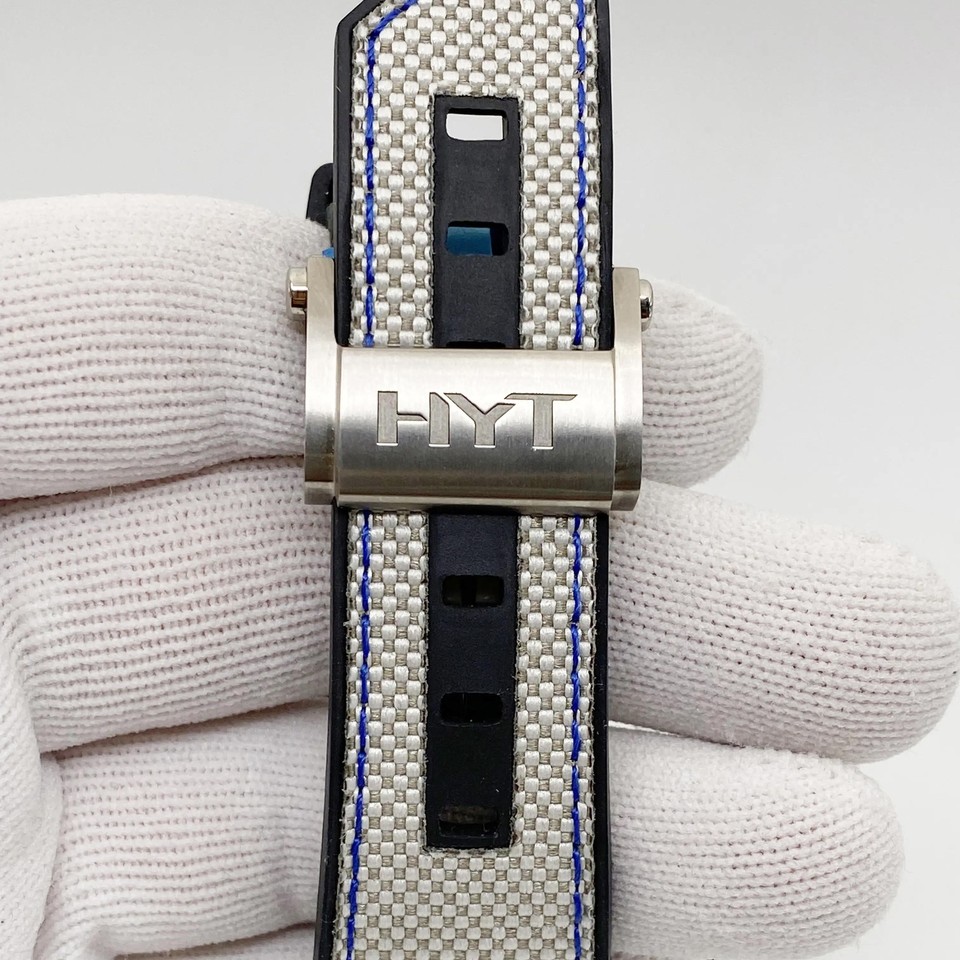 HYT H4 Skull Limited Titanium Blue Dial Manual Wind Watch S48-TT-33-BF ...