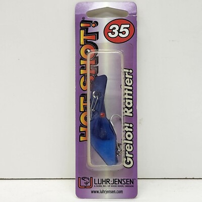 Luhr Jensen Hot Shot 35 Rattle Metallic Blue Fishing Lure 5434-035-0932 ...
