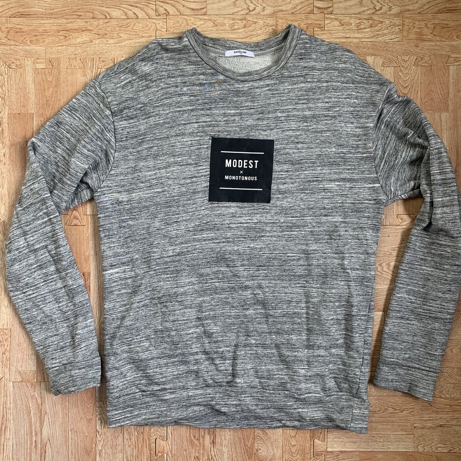 EmPolham Crewneck Sweatshirt Gray Large/105 cm Pullover Modest X ...