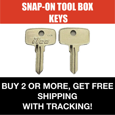 2 Snap-On Toolbox Keys cut to code for key codes Y1-Y250 | eBay