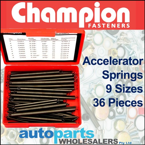CHAMPION ACCELERATOR SPRINGS ASSORTMENT KIT (36 Pieces) 9313693101031 ...