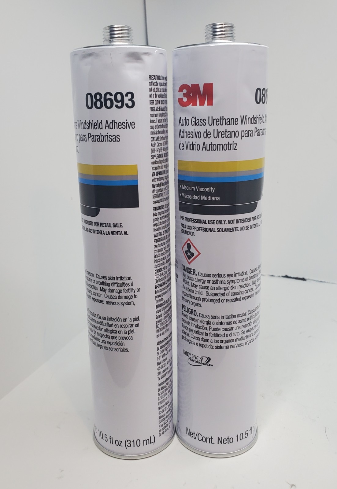 set 3M Auto Glass Urethane Windshield Adhesive, 08693, Medium Viscosity ...