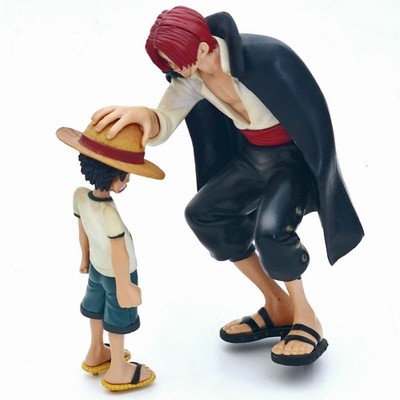 Anime ONE PIECE 6" Vinyl Diorama RED HAIR SHANKS & LITTLE RUFFY Luffy ...