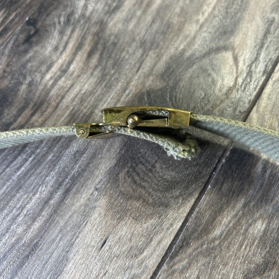 Vintage Boy Scouts America Web Belt BSA Logo Buckle Olive Green Brass ...