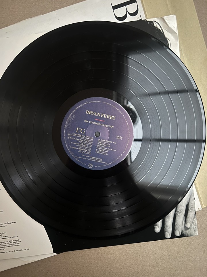 The Ultimate Collection | Bryan Ferry | Vinyl Record 12” LP 1988 EGTV 2 ...