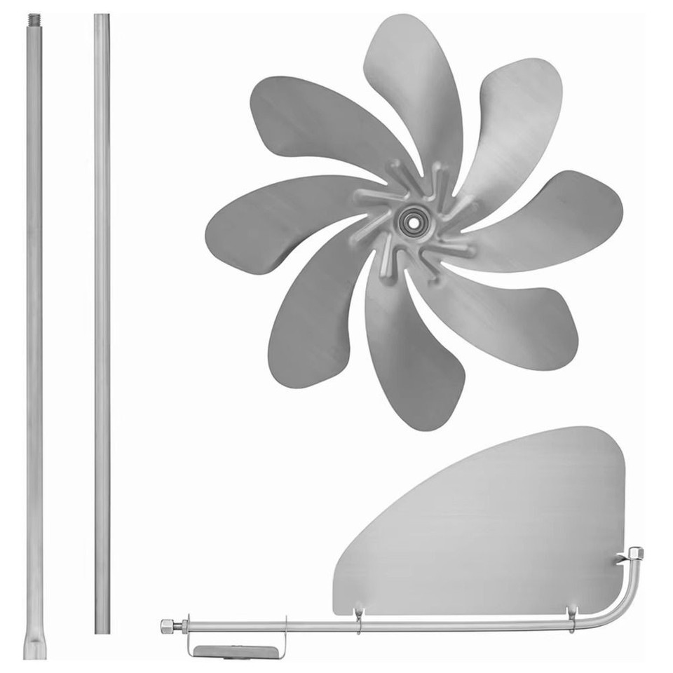 Removable Stainless Steel Windmill Waterproof Wind Sculptures Outdoor ...