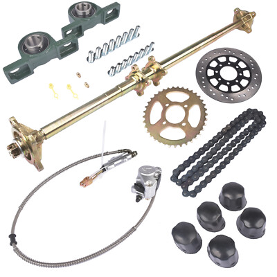 For Go Kart ATV Quad Drift Trikes Rear Live Axle Kit with Brake Disc ...