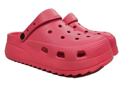 Ladies Platform Clogs Womens Beach Shoes Pool Sliders Size 3 4 5 6 7 8 ...